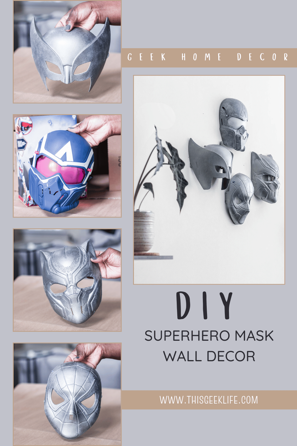DIY Superhero Mask Wall Decor | National Superhero Day | this geek life ...